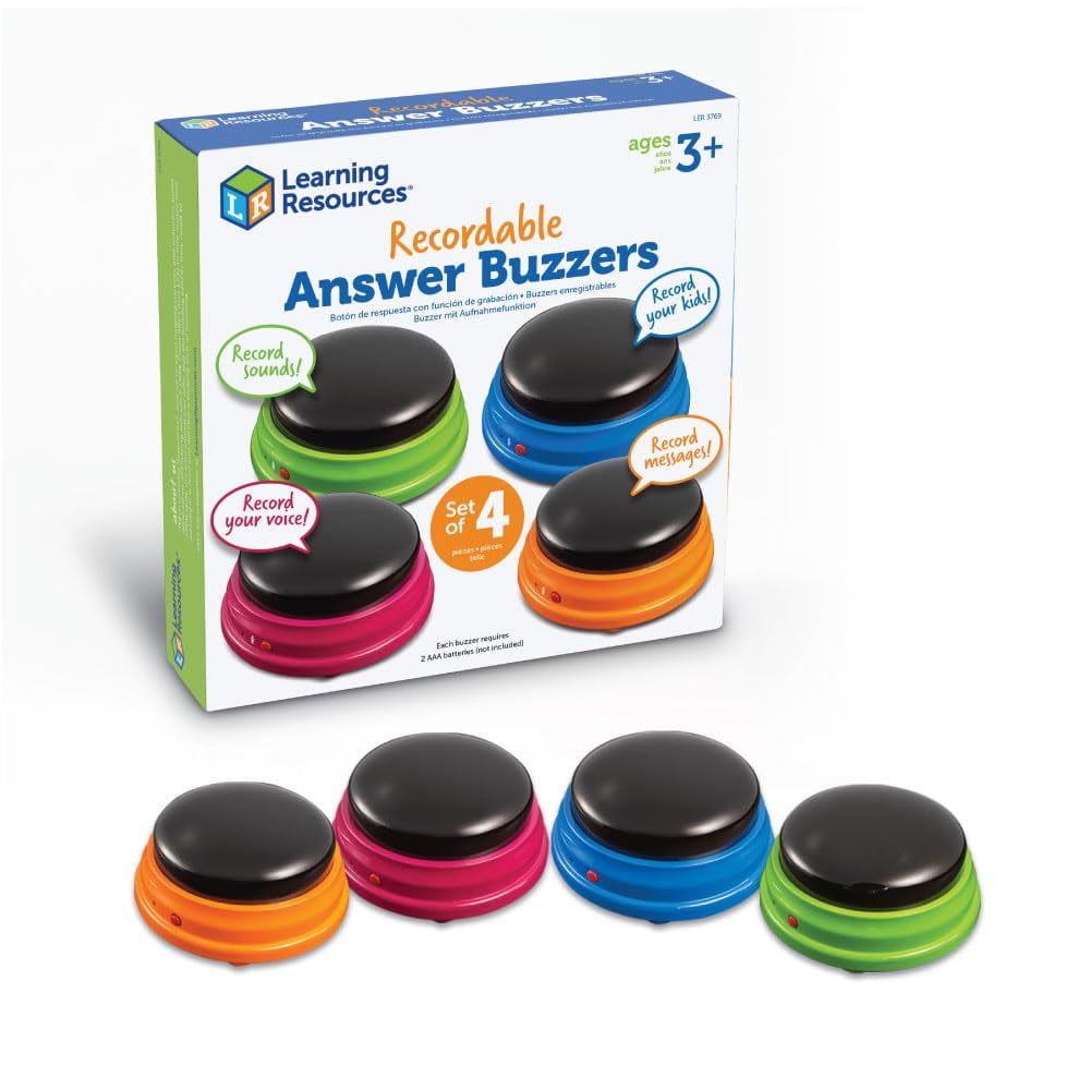 Answer Buzzers Learning Resources, juego grabable de 4 Learning Resources Learning Resources ...