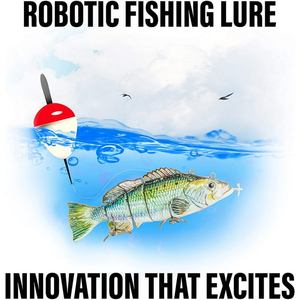 UFISH Large Robotic Fishing Lure 5.5", Self swimming animated fishing ...