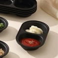 Qocolcyl 4 PCS Multi-Grid Seasoning Dish Set, Black Plastic Dipping ...