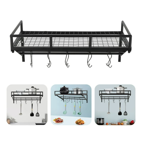 ASkinds Utensil Hanging Rack Stainless Steel Rail Hanger Rod Wall ...