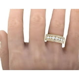 10K Yellow Gold Diamond Wedding Band Ring 2 CT 8MM - Walmart.com