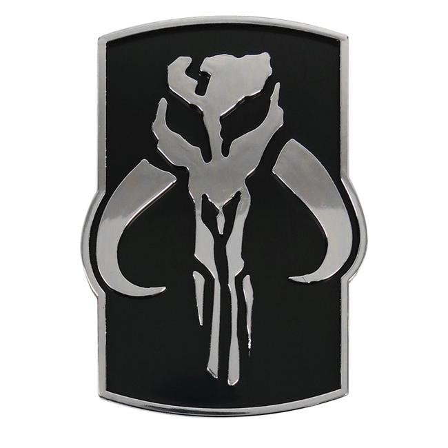 Star Wars dclswmndchrmcar Star Wars Mandalorian Crest Chrome Car Emblem ...