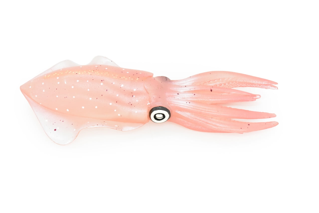 Squid Toy, Big Fin Reef Squid, Ocean, Pink, Very Realistic Rubber ...