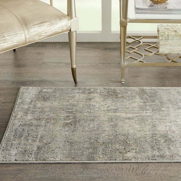 Nourison Concerto Rustic Abstract Beige/Grey Area Rug - Walmart.com ...