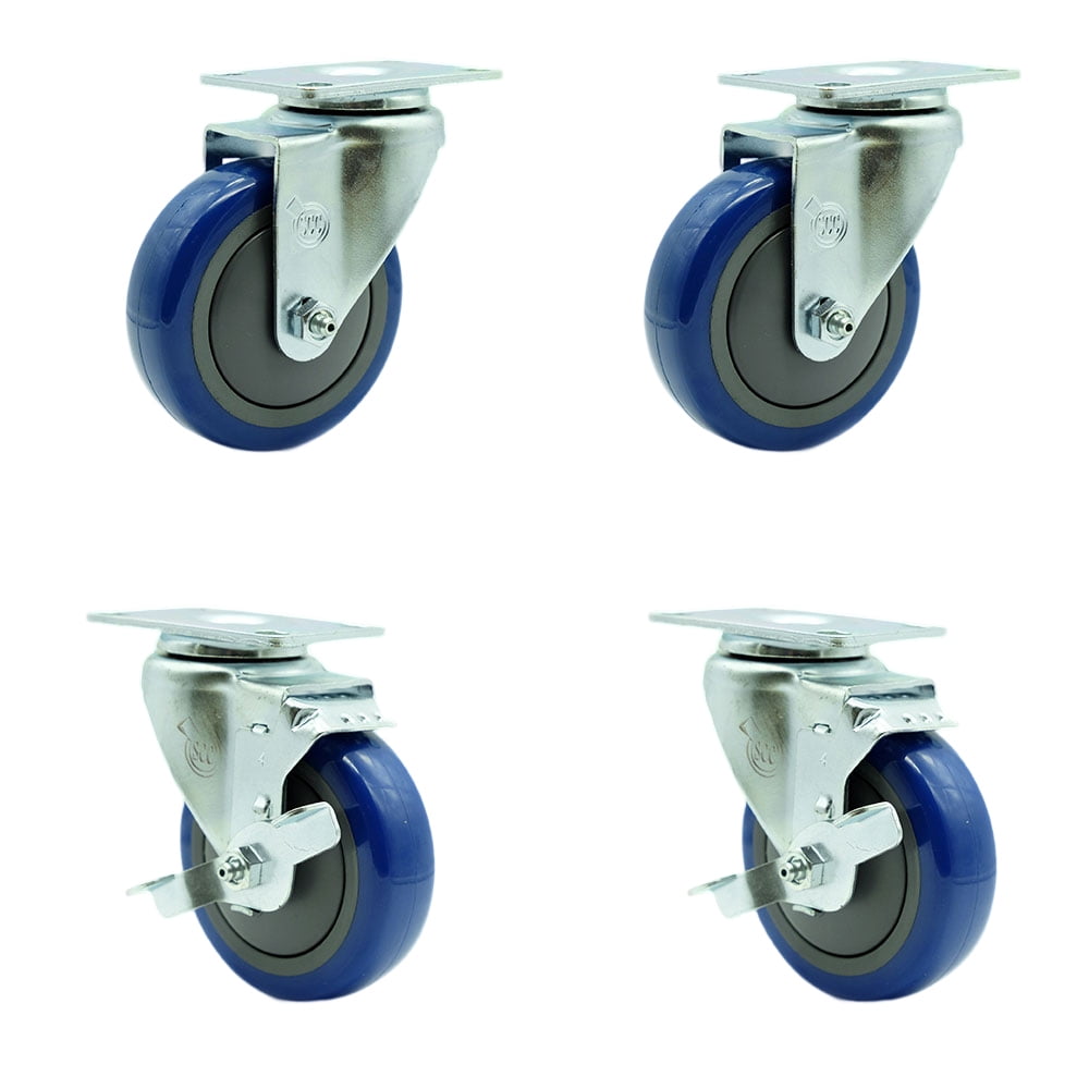 Regency 600CSW415 600CSW415WB U-Boat Utility Cart Casters – 4 Inch Blue ...