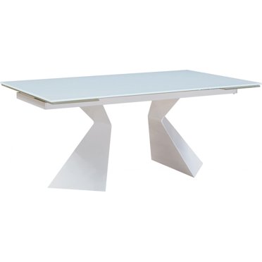 Furniture of America Dorazio Contemporary Round Glass Top Dining Table ...