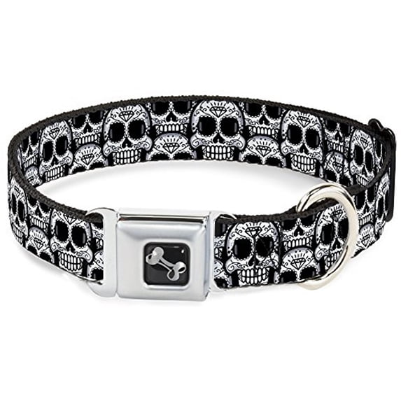 Buckle-Down Pet Collar, Dog Collar Metal Seatbelt Buckle, Cartoon Sugar ...