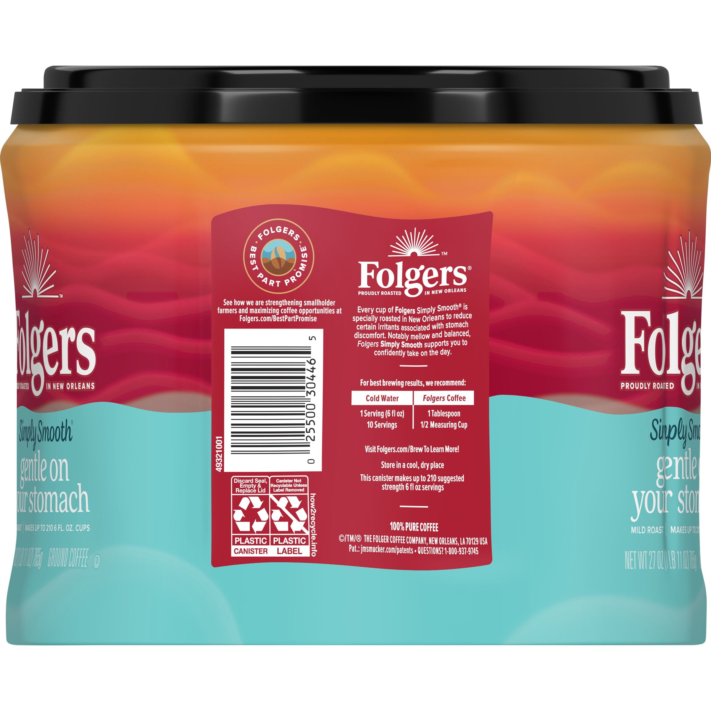 Folgers Coffee Container Labels