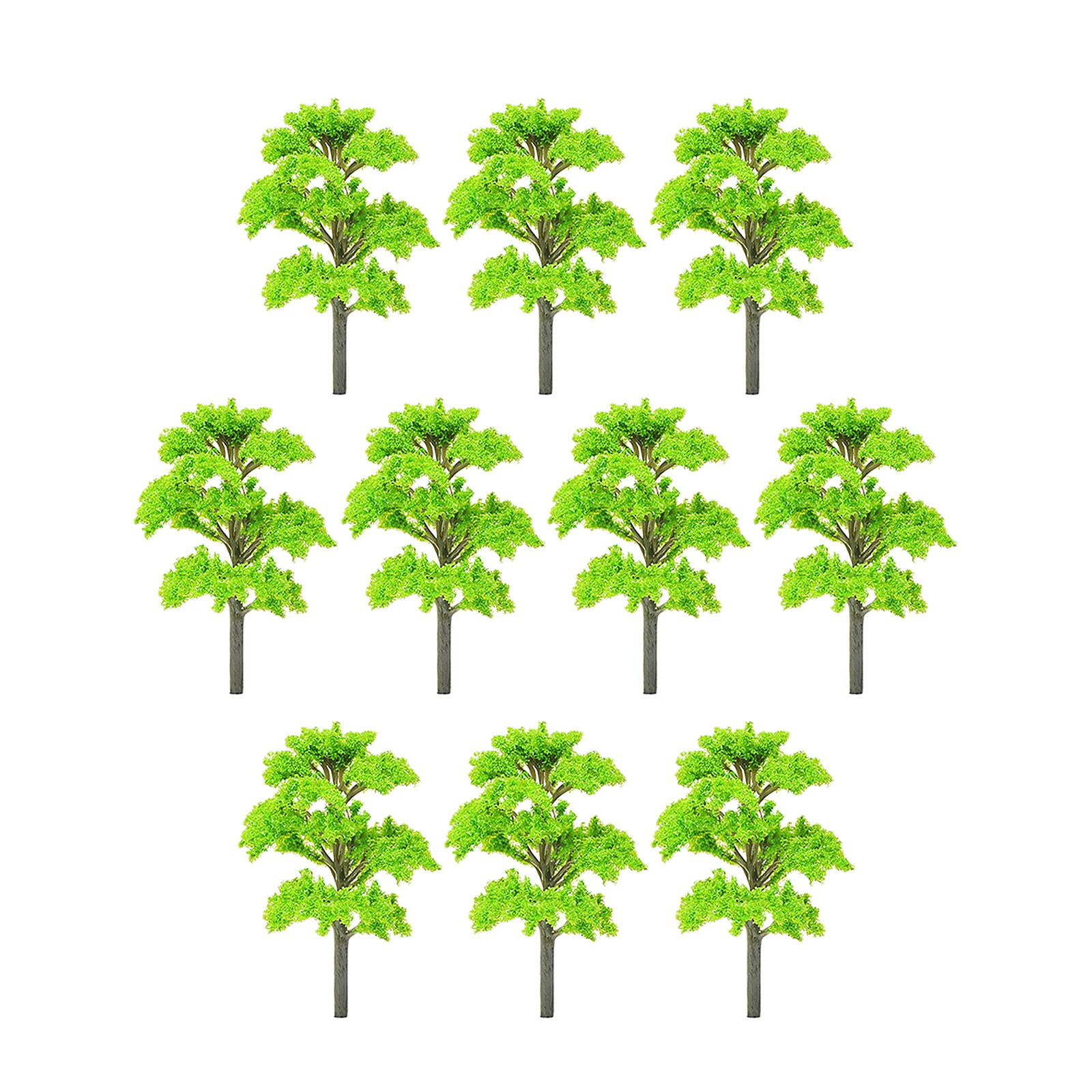 10 Pieces Model Trees Miniature Landscape Landscape Train Paths Trees ...