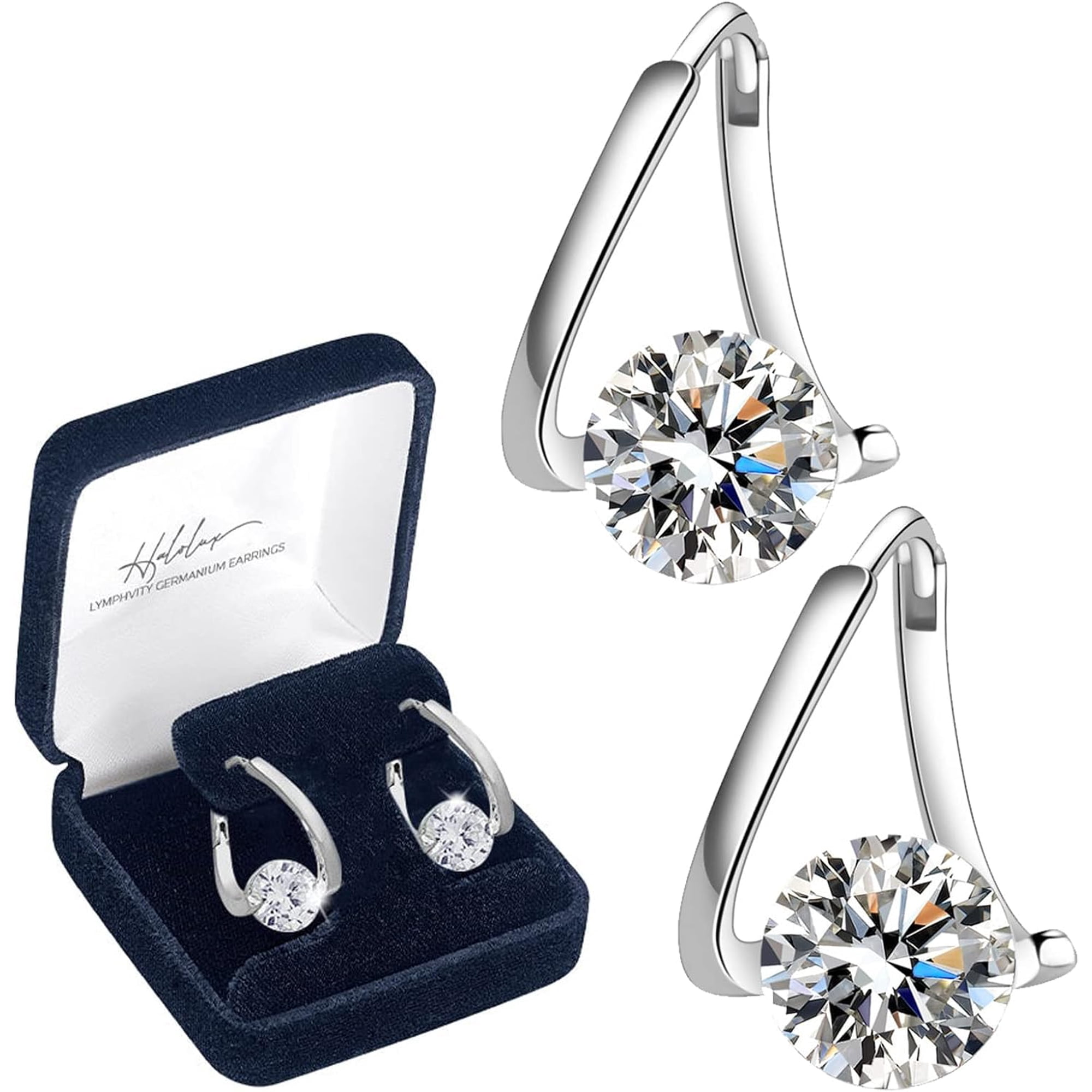Click here for Surjde Halolux Lymphvity Germanium Earrings magnet... prices