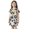BZSMCE Short Sleeve dress Dress Casual Cotton Dresses-Leopard Print ...