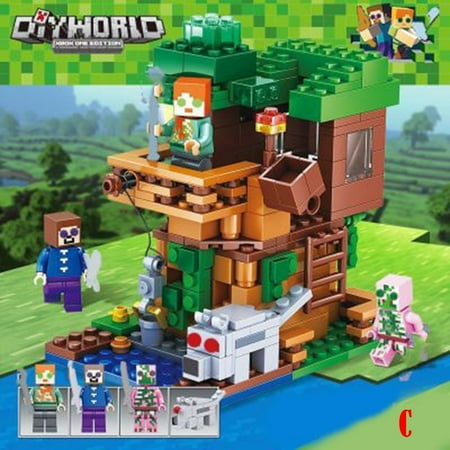 My World Bricks Set Mine Farm Mountain Cave Waterfall Village Jungle ...