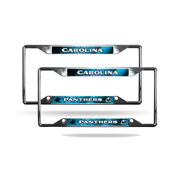 Carolina NFL Panthers Chrome EZ View License Plate Frame - Set of 2 ...
