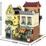 Lighted Music Store Cafe and Lounge Modular City Building Blocks Set ...