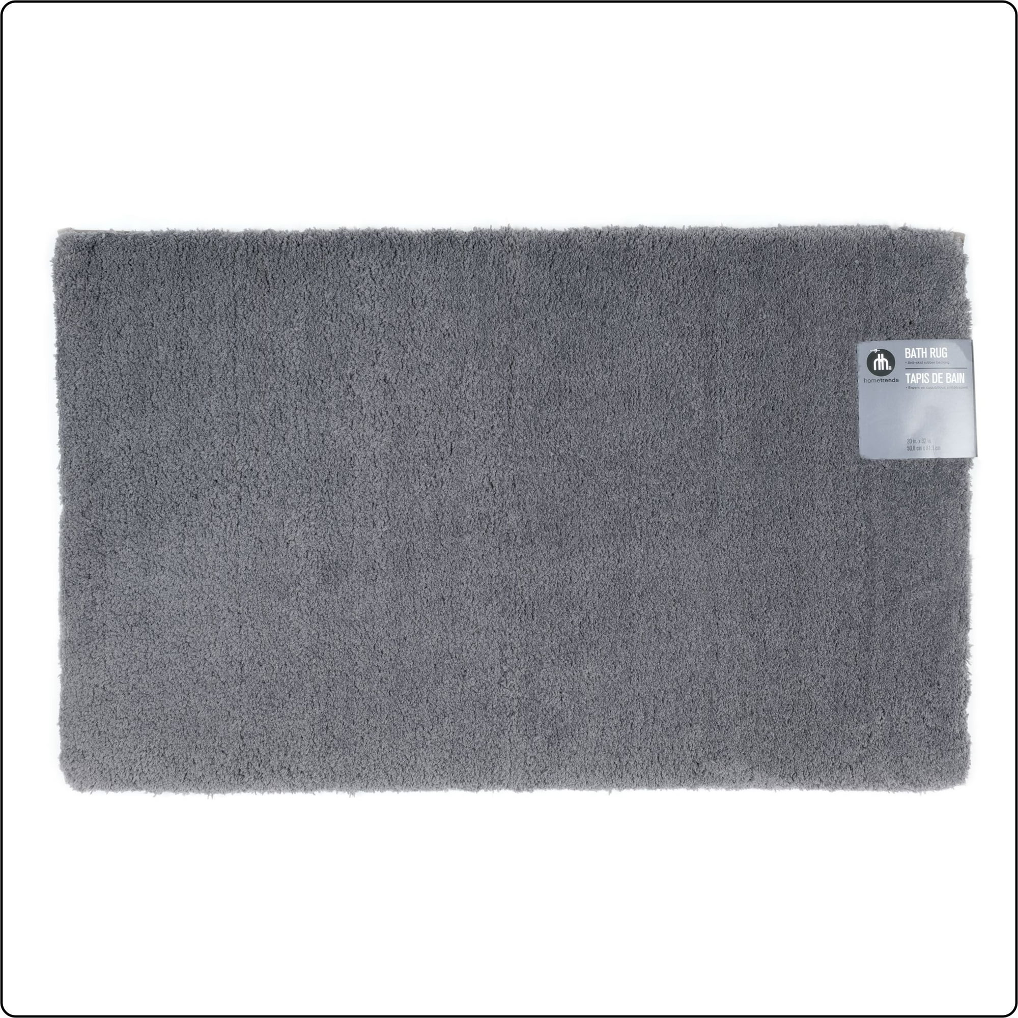 Click here for Hometrends 3k Solid Dark Grey Polyester Bathrug Re... prices
