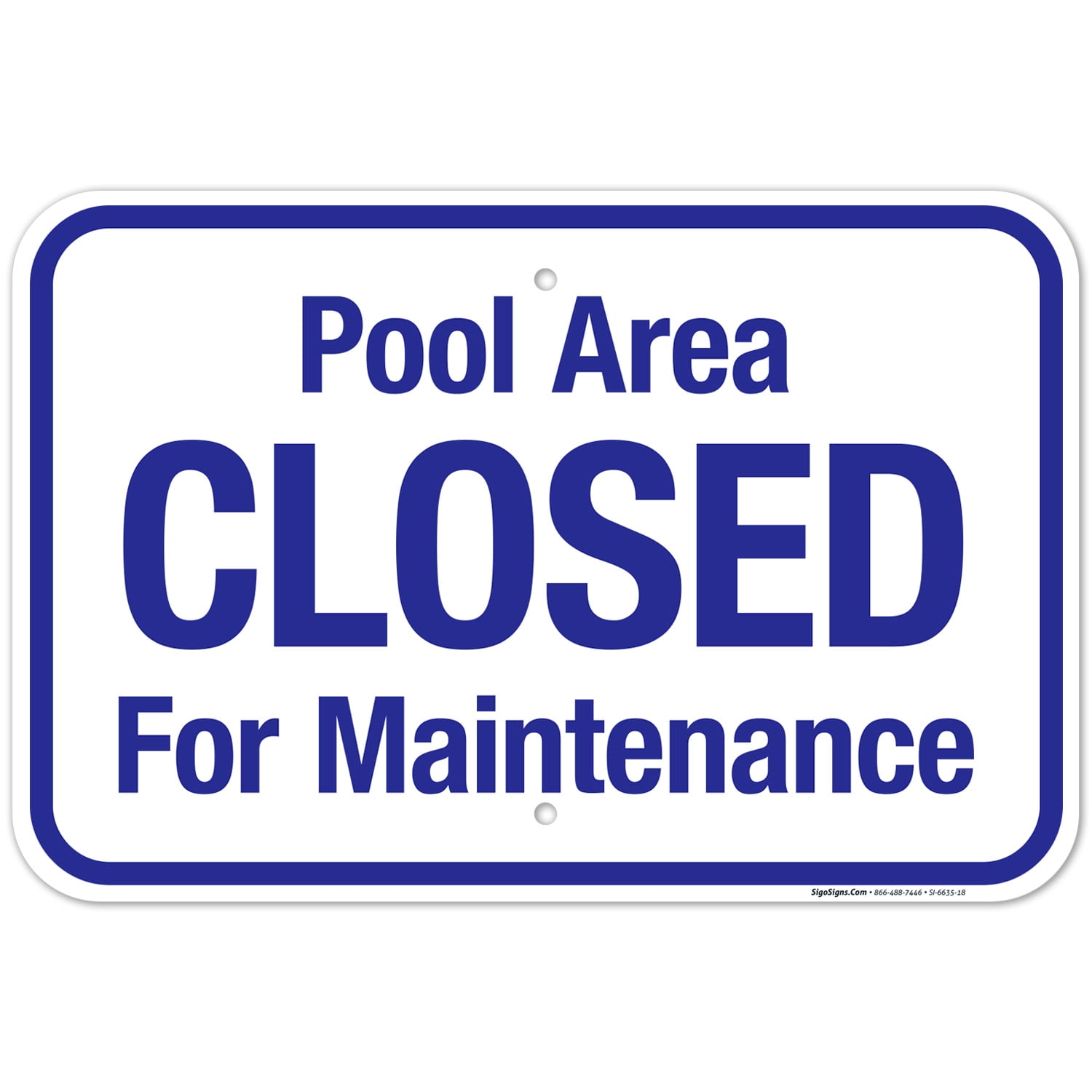 Pool Area Closed For Maintenance Sign, Pool Sign, Vinyl Sticker Vinyl ...
