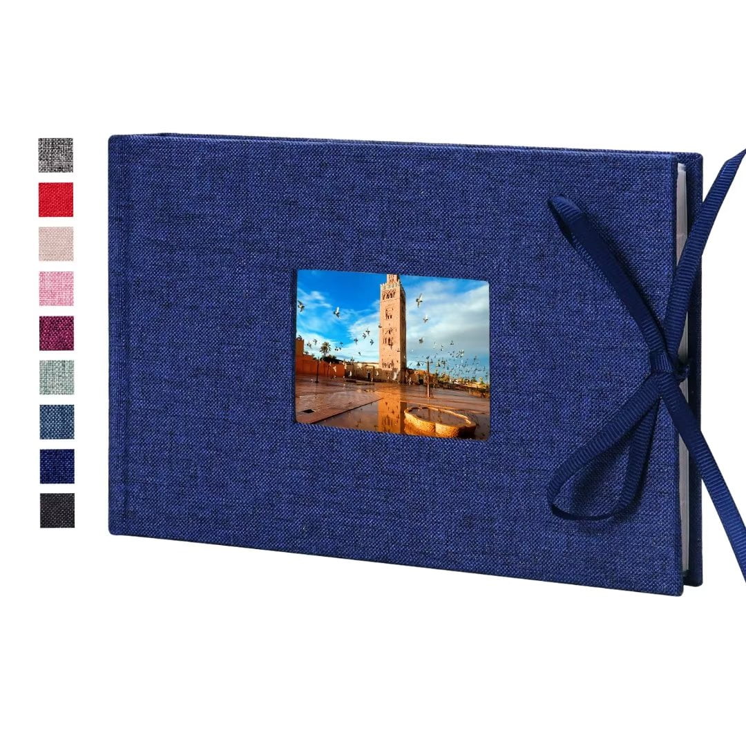 Vienrose Photo Album 4x6 50 Pockets Linen Frame Cover with Memo Areas ...