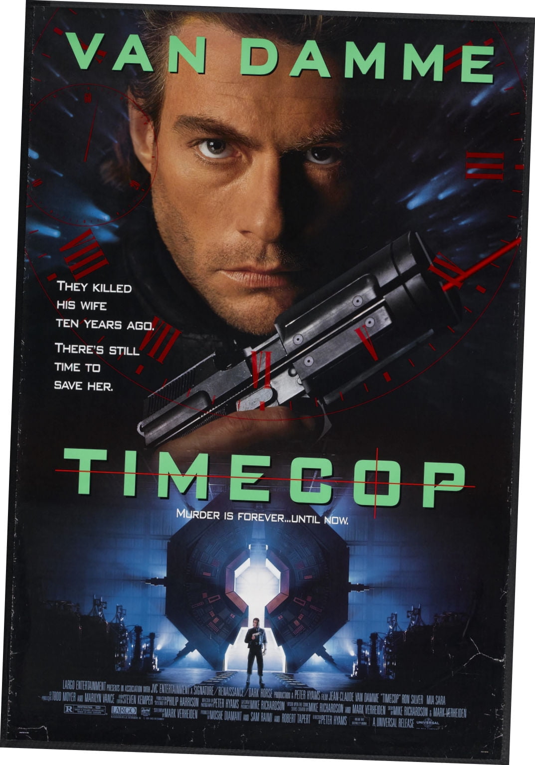 Timecop Movie Poster 12x16 Art Print on Metal Sign 12in x 16in Multi ...