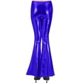 Agkizg Women's Pants Flare Full Length Faux Leather Fabric Fashionable ...