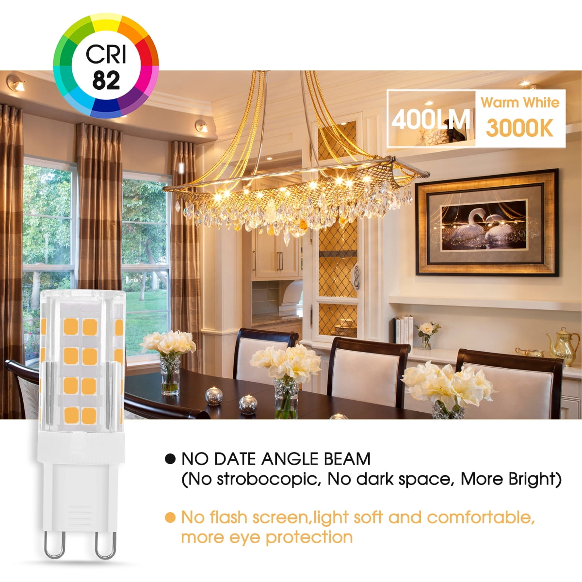 Buy G9 LED Light Bulb Base,Winshine 3000K Daylight G9 Base Bulbs for ...