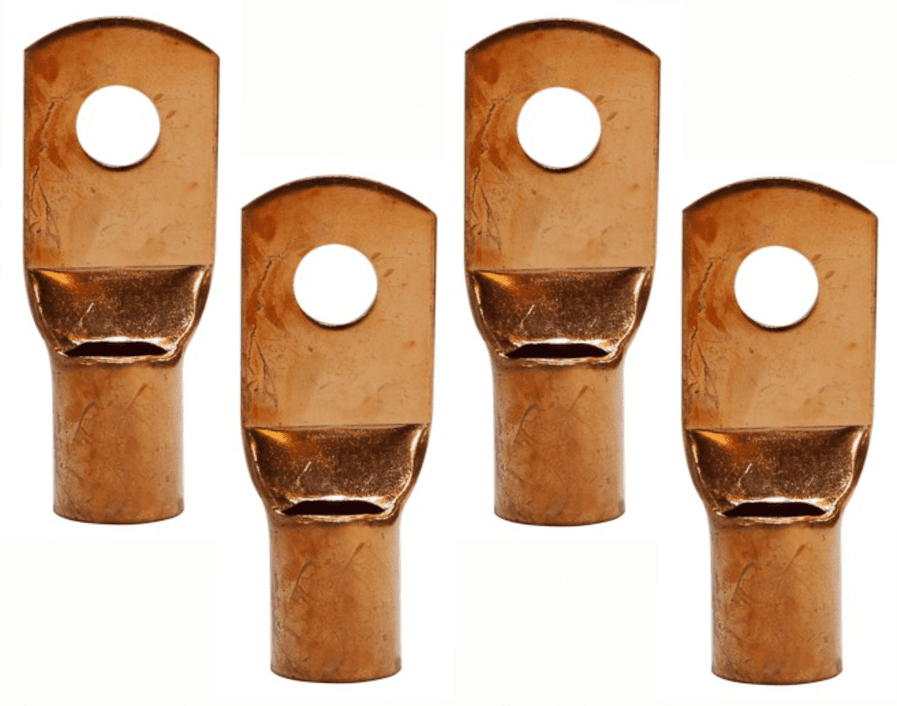 2 Pack Pipemen's Installation Solution 0 Gauge Copper Ring Terminal 1/4 ...