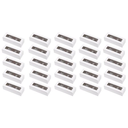 25 Pieces Macaron Boxes with Clear Display Window Macarons Container or ...