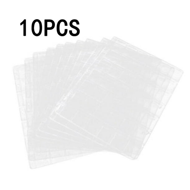 Lefu 10pcs 42Pocket 3 Hole Clear Plastic Coin Pocket Pages Protectors ...