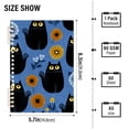 Cute Black Cats Orange Blue Flowers Notebook Detachable Coil Notebook ...