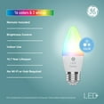 (2 pack) GE LED+ Color Changing LED Light Bulbs, 60 Watt, Decorative ...