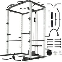1400LBS Capacity Power Cage Rack, Professional Home Gym Equipment with ...