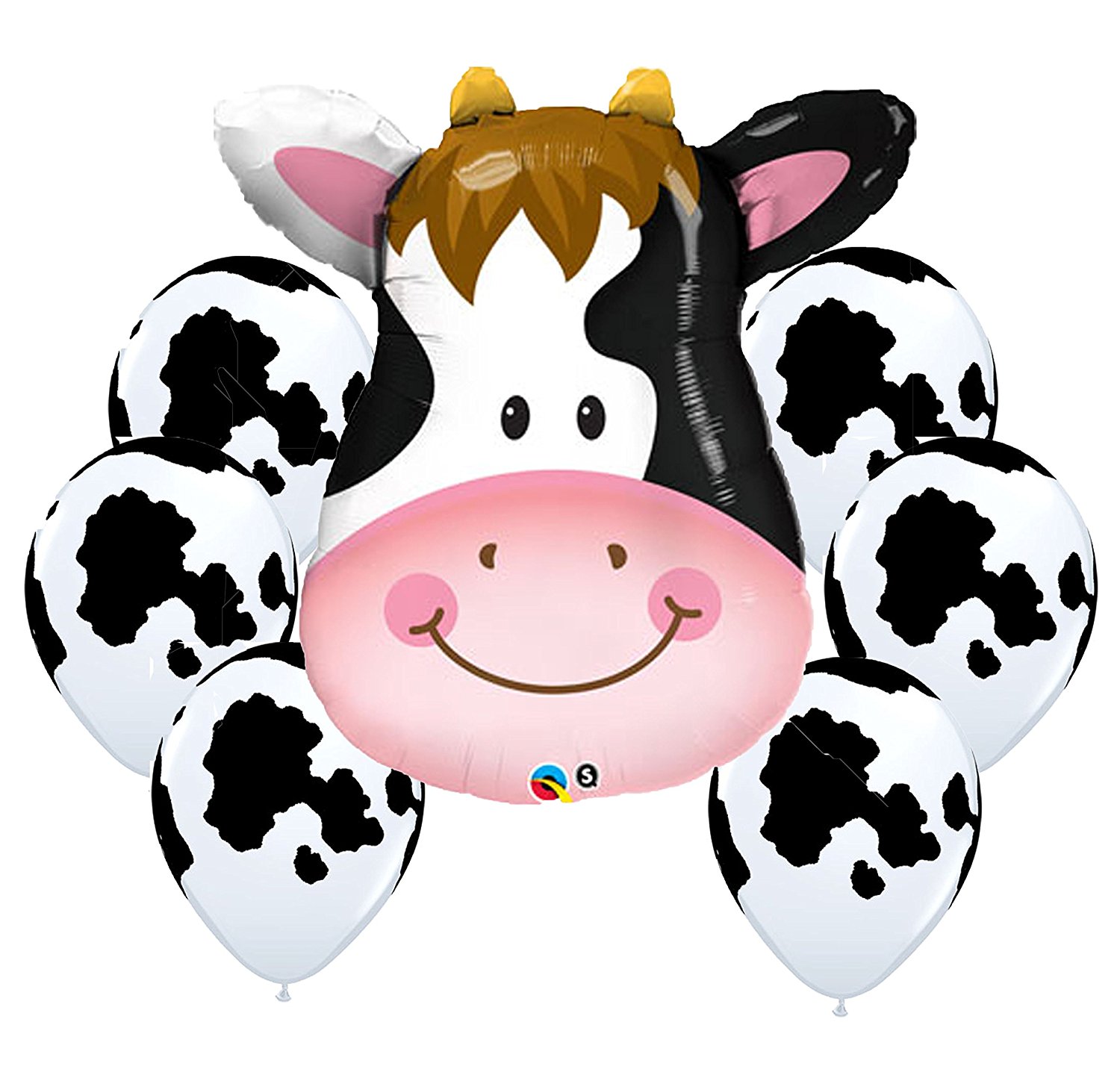 Barnyard Cow Balloon Bouquet Cow Theme Balloons - Walmart.com