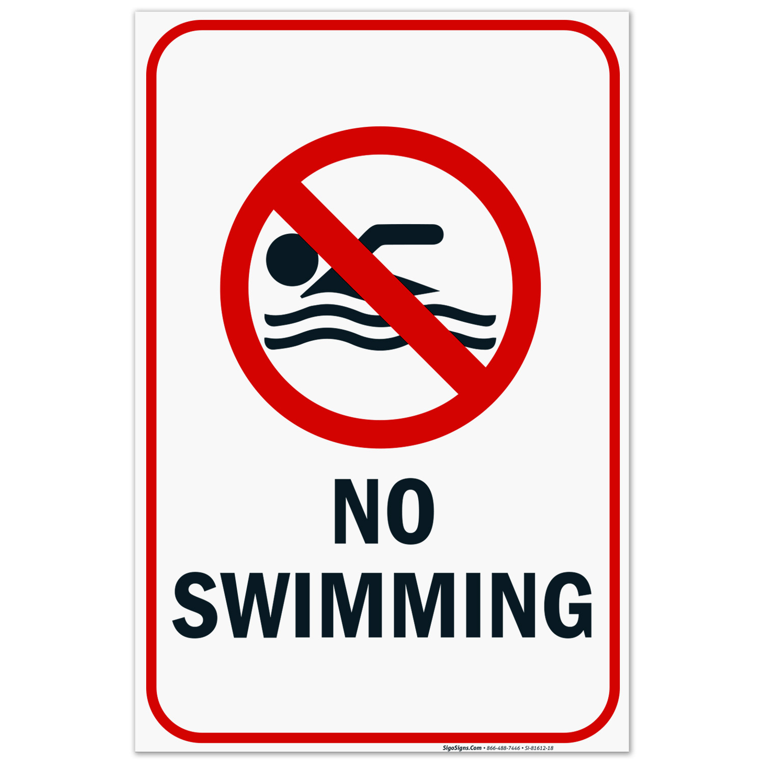 Swimming Pool Sign, No Swimming Sign, - Walmart.com