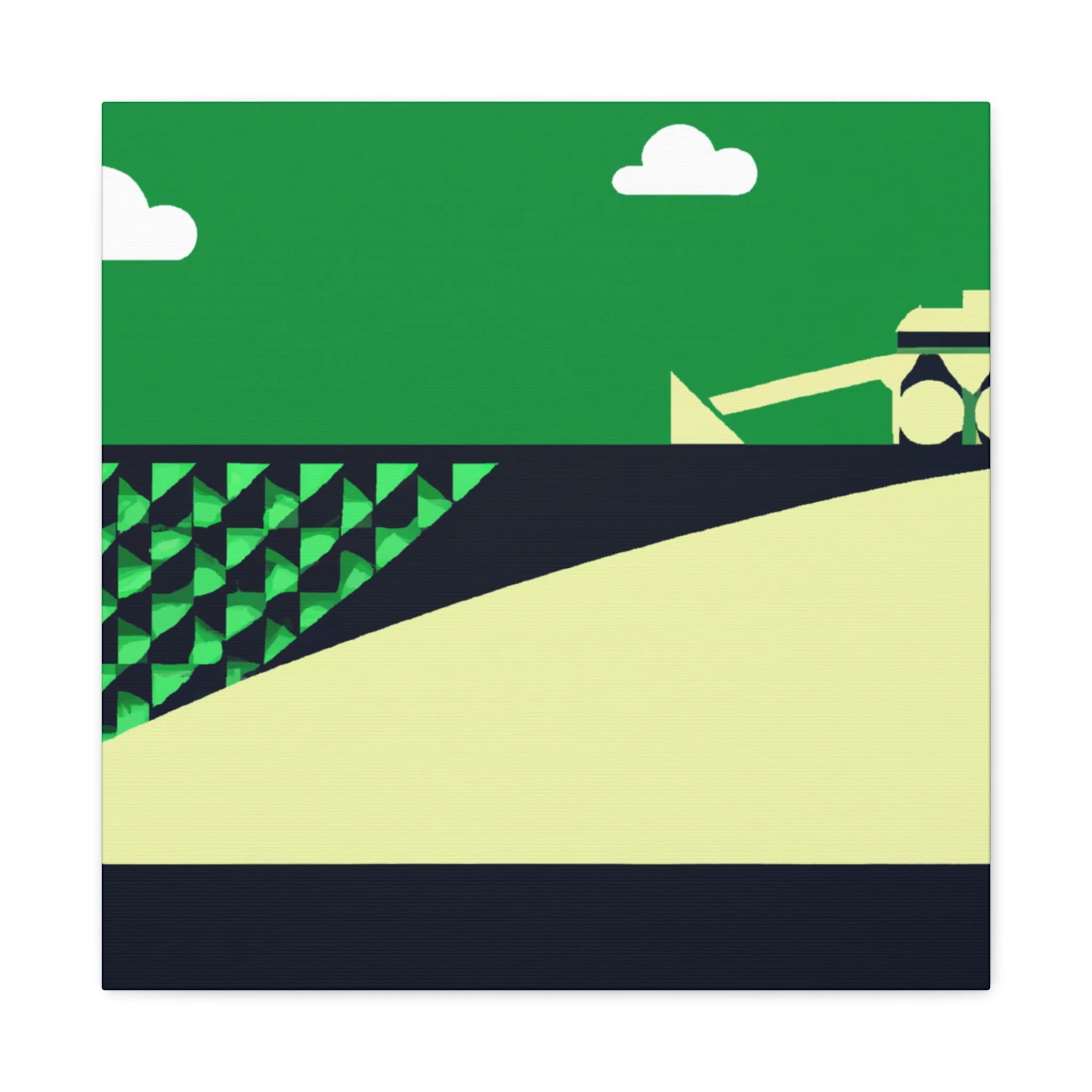 Combine Harvester Minimalism - Canvas - Walmart.com