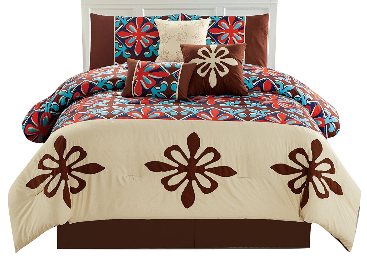 Jaba USA 21065-Queen Splatter Design Comforter Set… - Walmart.com