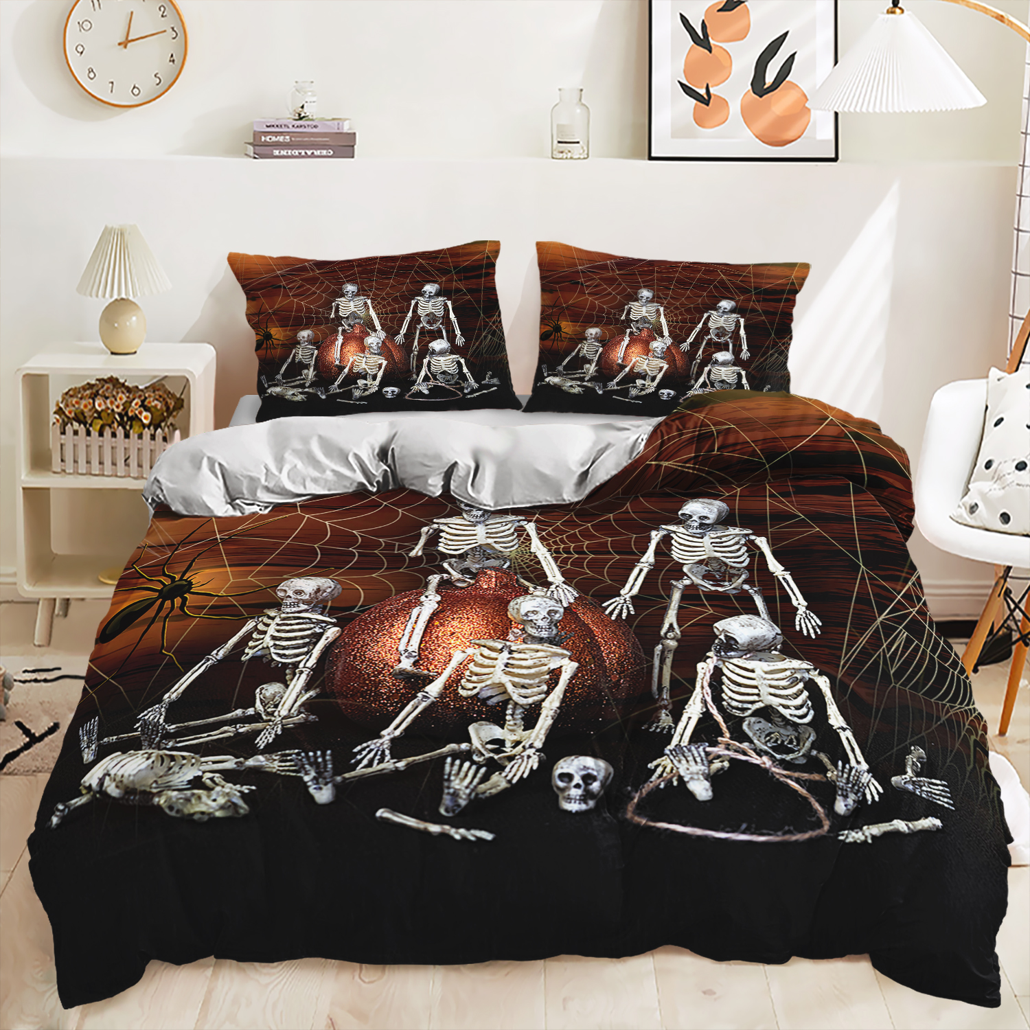 Hosima 3 Piece 3D Digital Printed Duvet Cover Full Size Halloween ...