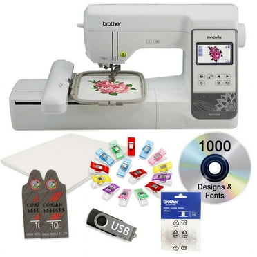 Brother PE800 Embroidery Machine, 5x7 Area, LCD, Stitching Designs ...