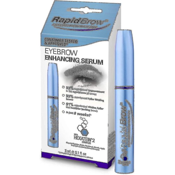 Sérum potenciador de cejas Rapidbrow para un aspecto más grueso, voluminoso y saludable, 3 ml ...
