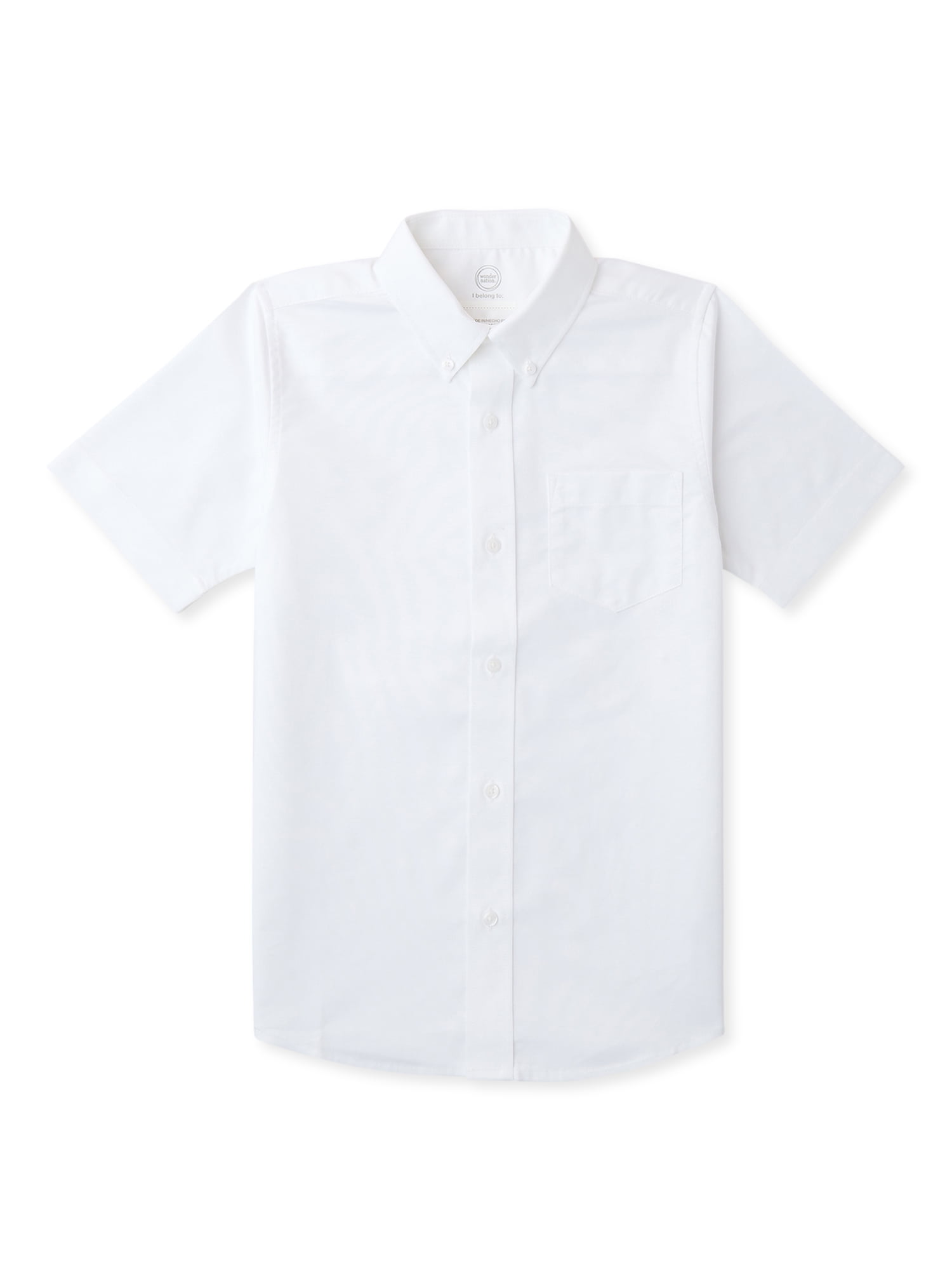 Wonder Nation Boys School Uniform Short Sleeve Button-Up Oxford Shirt ...