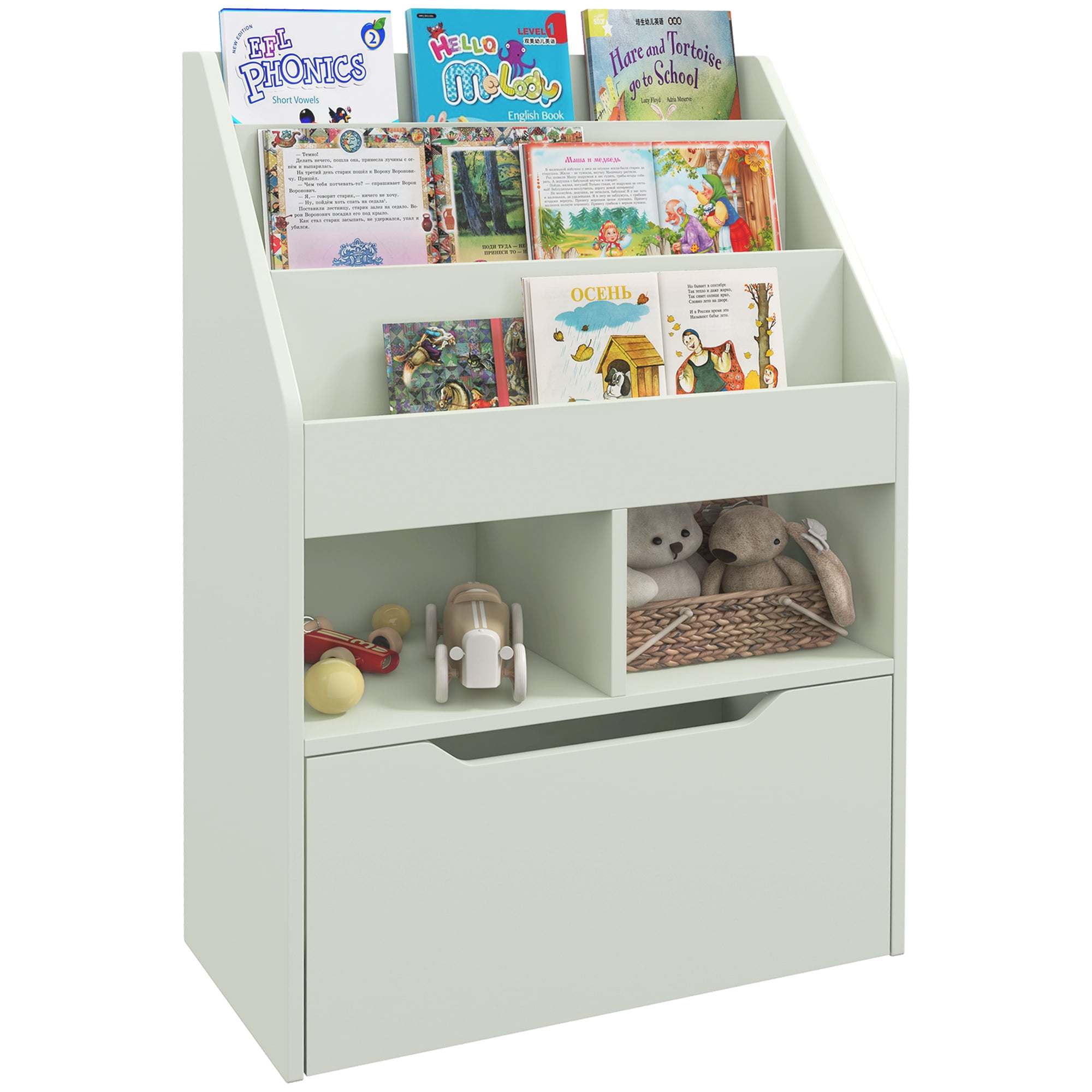 Click here for Homcom Kids Bookcase With Storage Drawer For Books... prices
