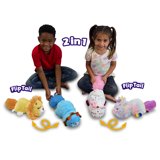 Happy Nappers FlipaZoo Dino Lion Children's Plush Toy, Reversible, Blue ...