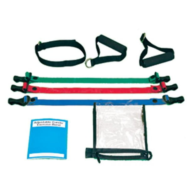 Cando Adjustable Exercise 3 Band Kit, Red/Green/Blue - Walmart.com