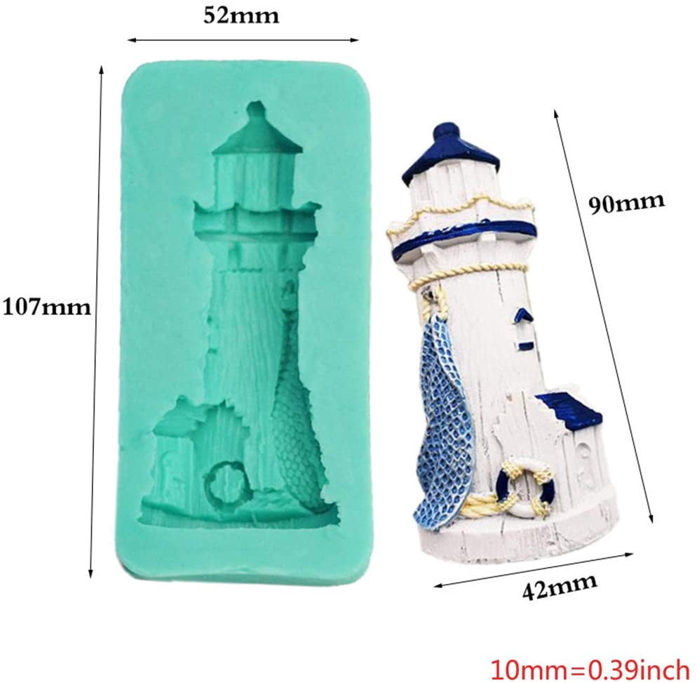 Lighthouse with flowers silicone for resin crafting *Made to order ...