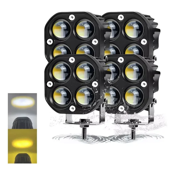 Faro Led Auxiliar Lupa Doble Color 28000lm 5d Moto Auto | Bodega Aurrera en línea