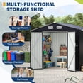 Gaderth 6x8 Ft Outdoor Storage Shed With Doors & Slooping Roof,Backyard ...