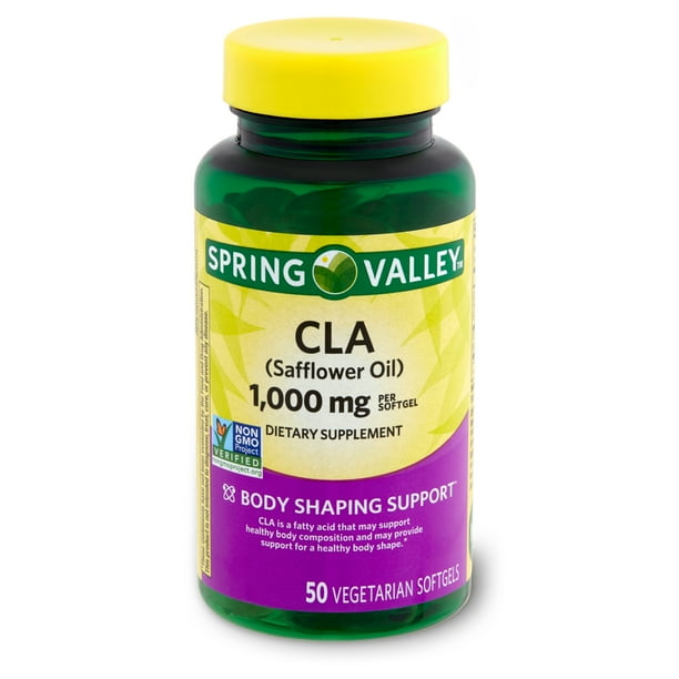 Spring Valley CLA Safflower Oil Dietary Supplement, 1,000 mg, 50 count ...