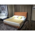 Modern Simple Leather Soft Bed Contact Surface Full-Grain Leather king ...