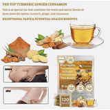120 Bags Premium Turmeric Ginger Cinnamon Tea,Tea Bags and Premium ...