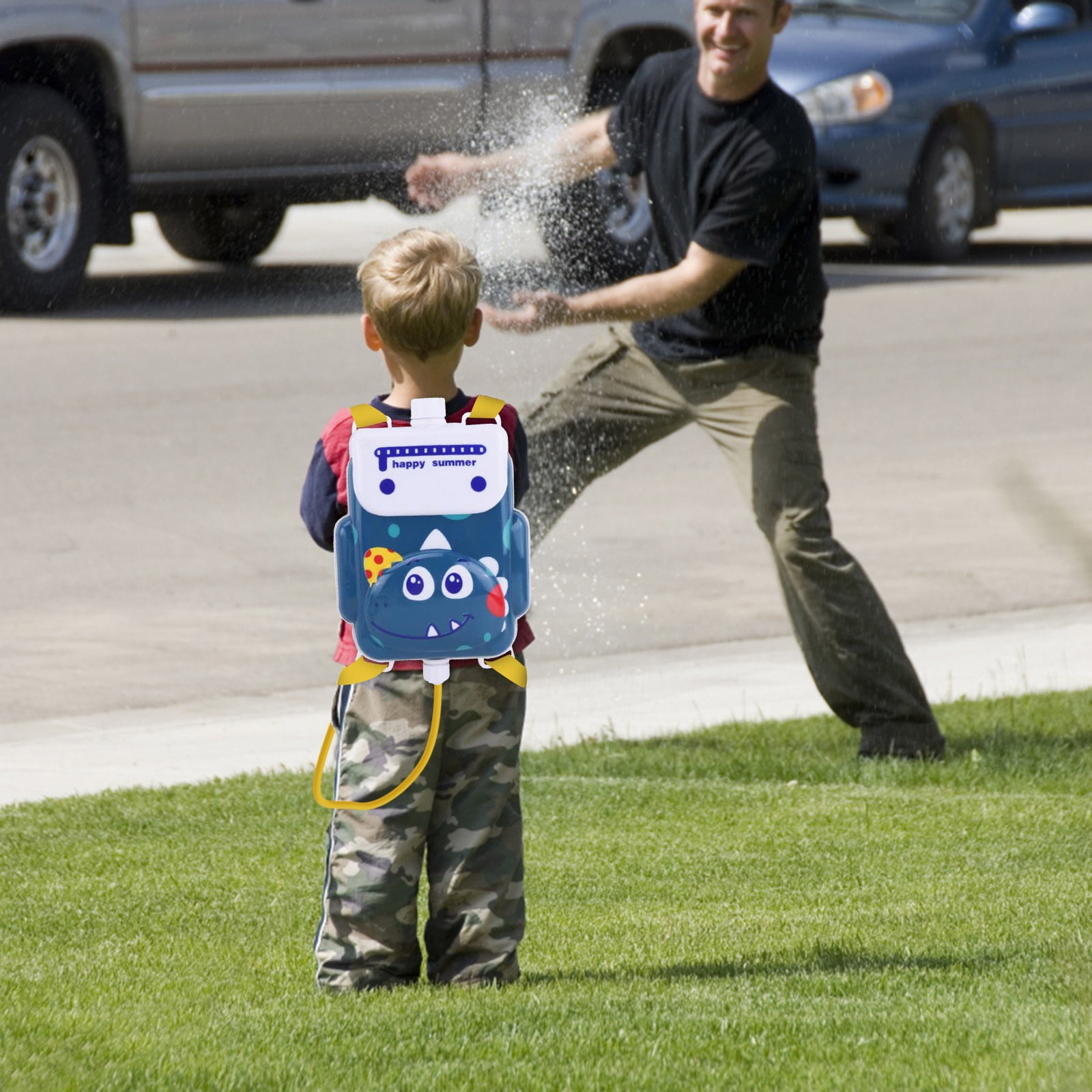 Act Now！ HIMIWAY Water Blasters Backpack Water Toys For Children Pull ...