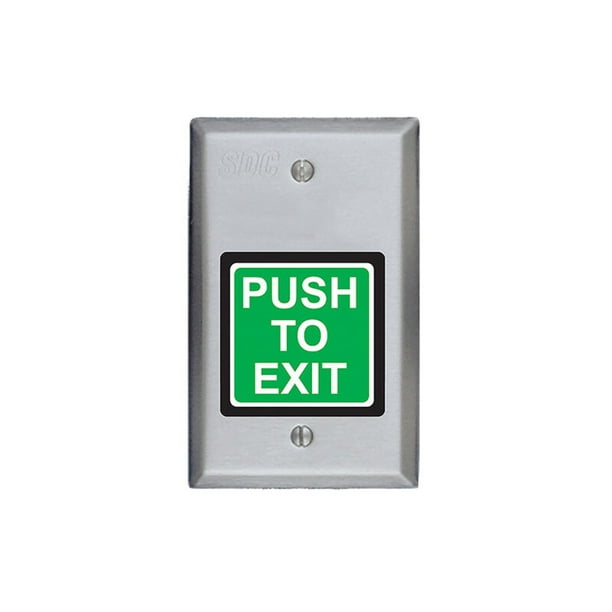SDC 422U 2 Exit Switch Momentary SPDT PUSH TO EXIT Satin Stainless ... SDC 422U 2 Exit Switch Momentary SPDT PUSH TO EXIT Satin Stainless ...