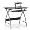 Furinno FNBL-22005 Besi New Office Computer Desk, Black - Walmart.com